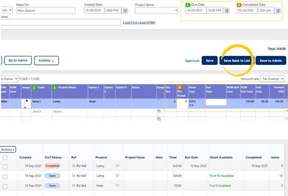 Complete a production job – Cin7 Omni Help Center