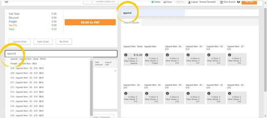 Sell a fashion product in POS – Cin7 Omni Help Center