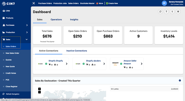 Sales order actions – Cin7 Omni Help Center